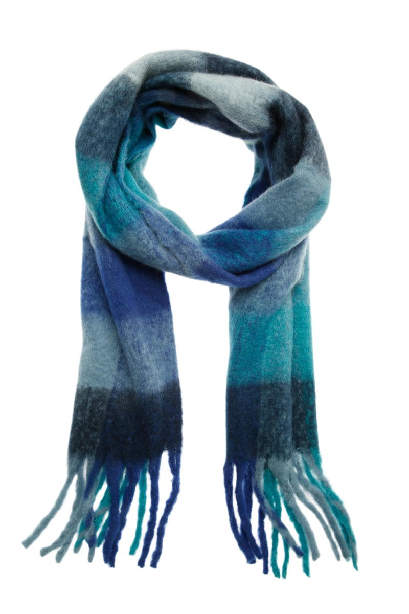 BRIGHT BLUE CHECK SCARF – My Size